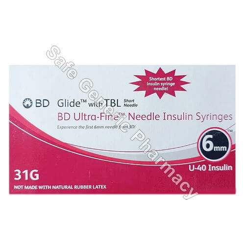 BD Insulin Syringes U40 31G 6mm - treat Inject fluid